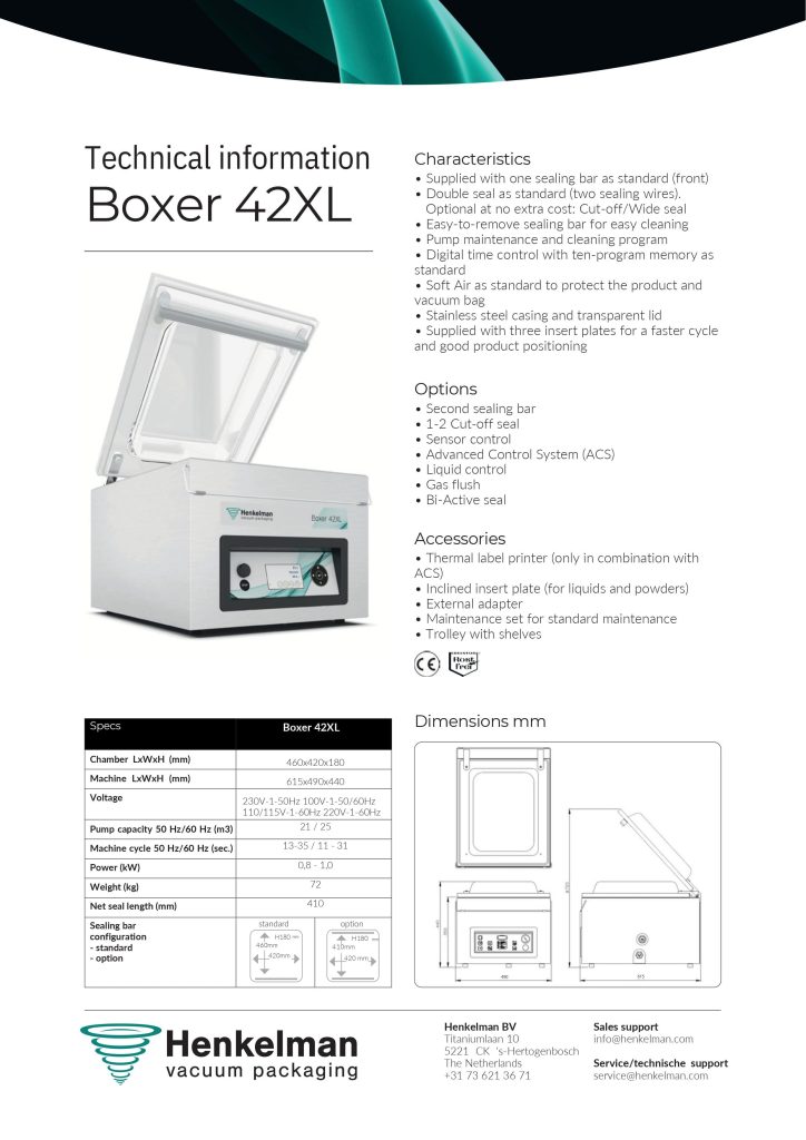 The Boxer 42XL Tabletop Vacuum Packer